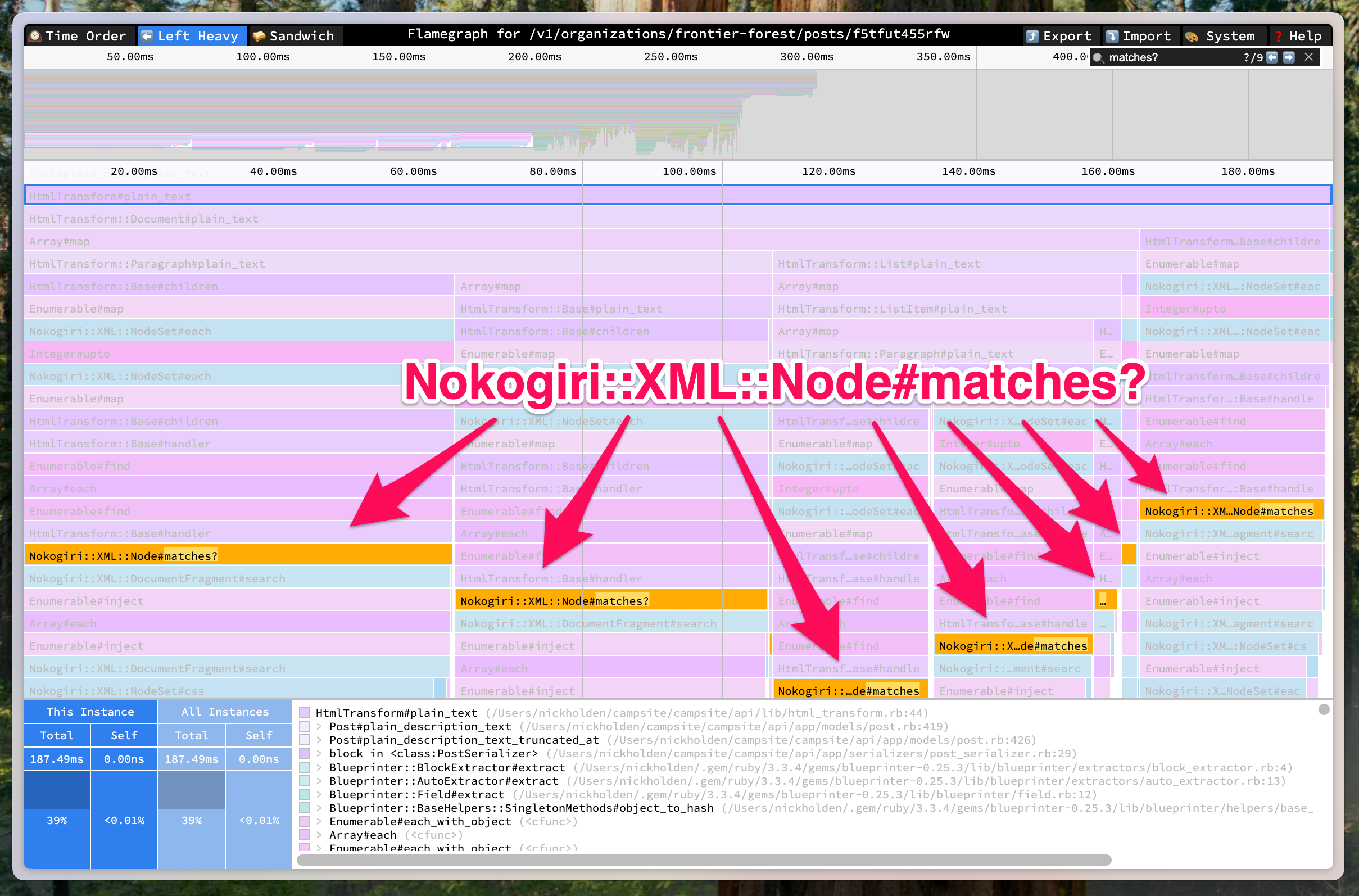 How we made a Ruby method 200x faster · Campsite